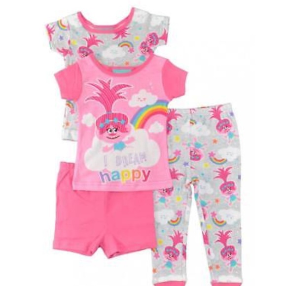 Troll | Pajamas | Troll Toddler Girls 4pcs Pajama Set Size 2t | Poshmark